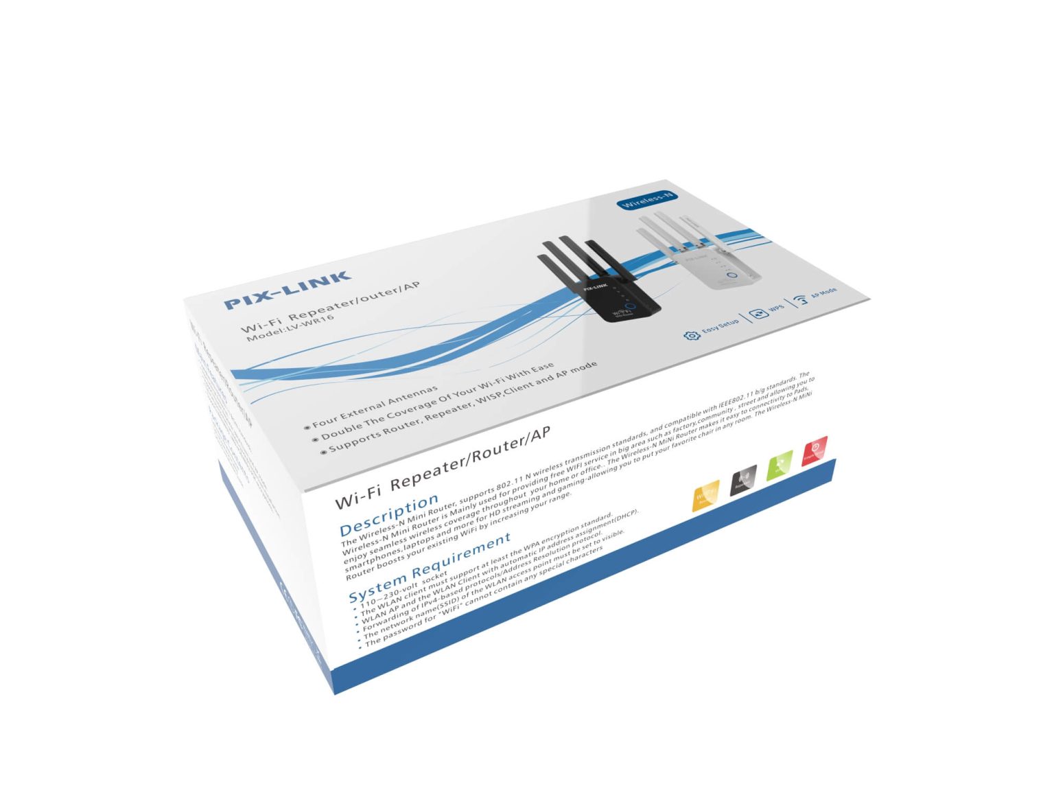 300M Wireless Repeater WR16Q – Pix-Link